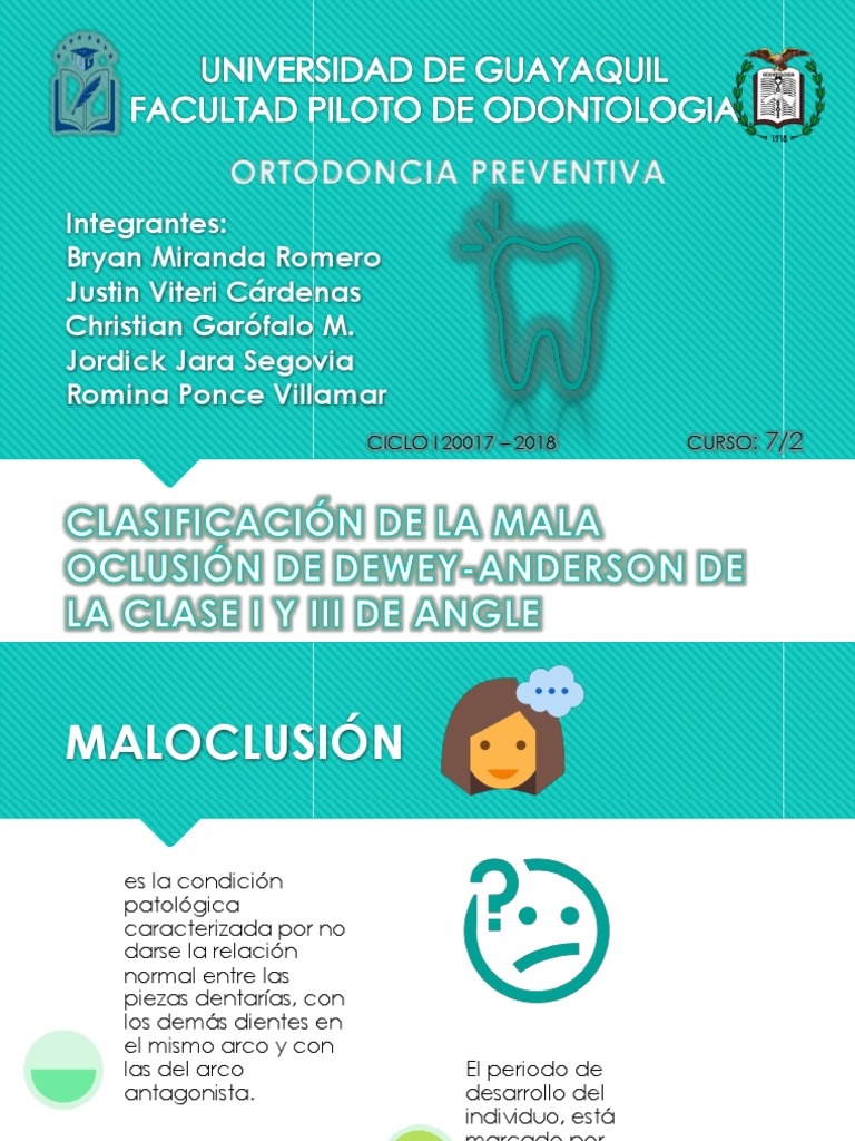 Dewey-Anderson de La Clase I y III de Angle | PDF