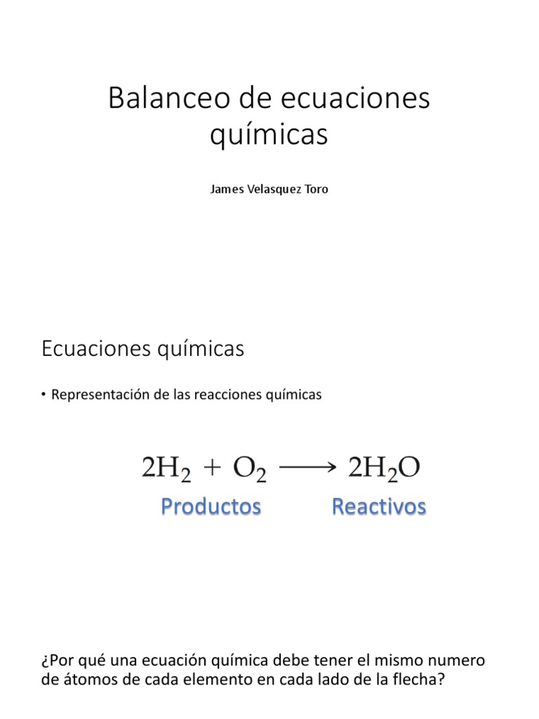 Balanceo de Ecuaciones Químicas | PDF | Redox | Ion