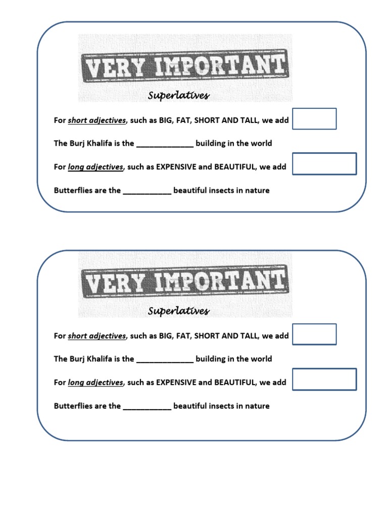 Superlative Degree Exercises | PDF | Career & Growth | Language Arts ...