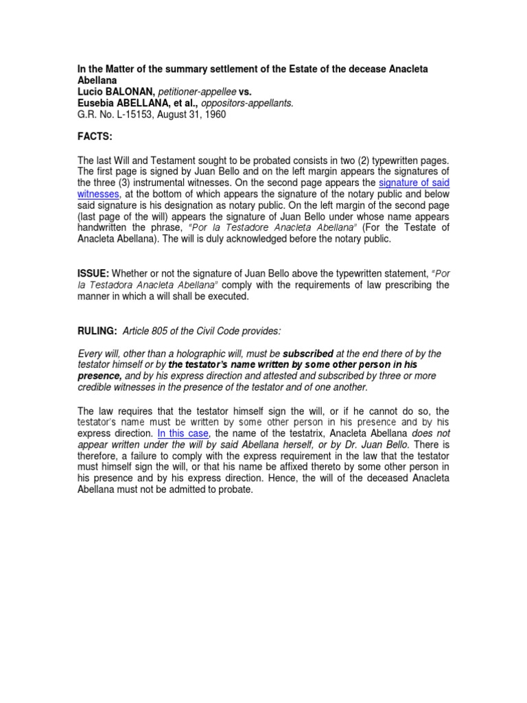 Balonan Vs Abellana | PDF