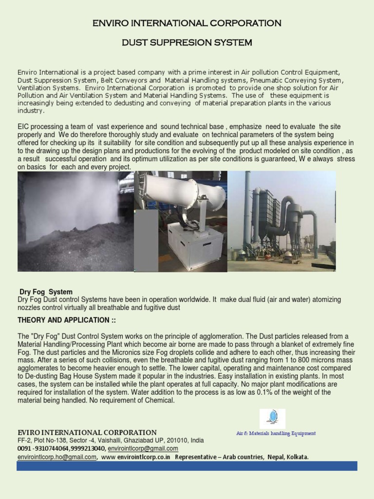 Dust Suppression System Cat.16755926 | PDF | Dust | Pump