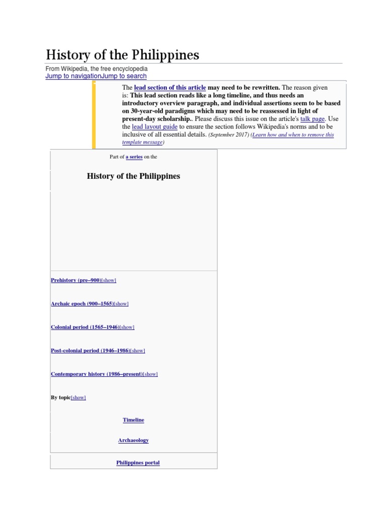 Prehistoric to Colonial Philippines History | PDF | Philippines