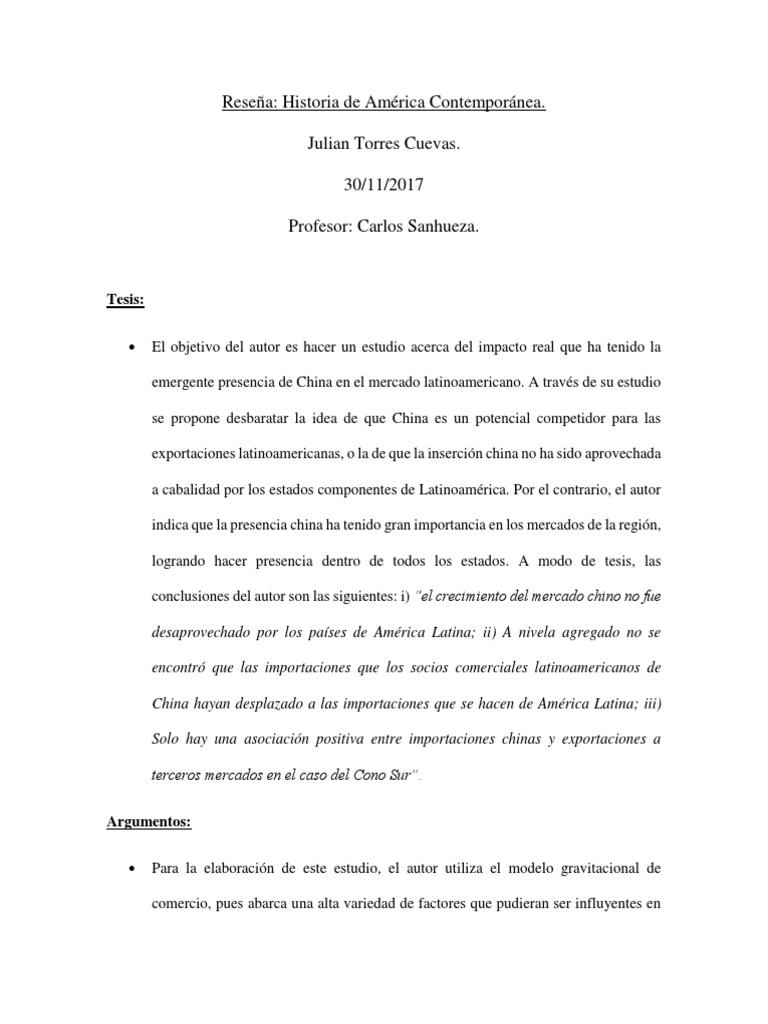 Reseña Montenegro - Julian Torres Cuevas | PDF | America latina | China