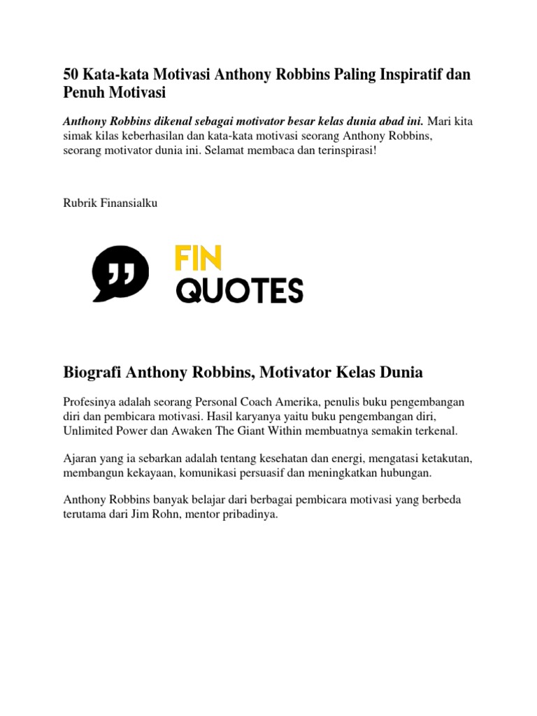 50 Kata ANTONI ROBIN | PDF
