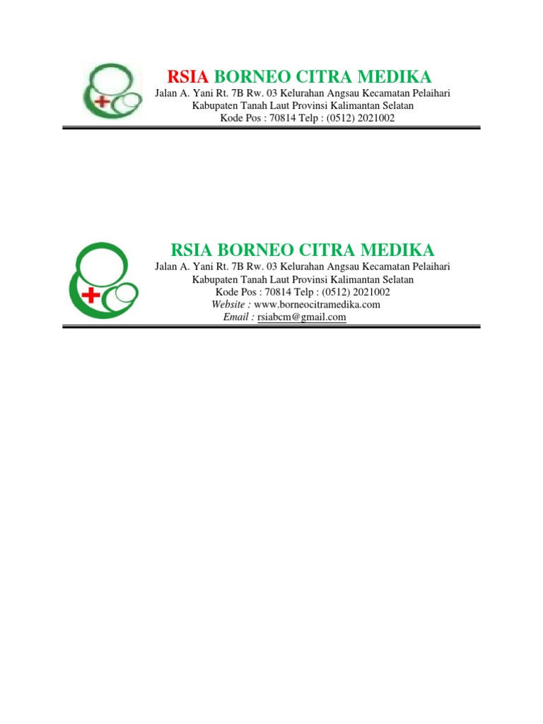 Kop Surat Rsia BCM | PDF