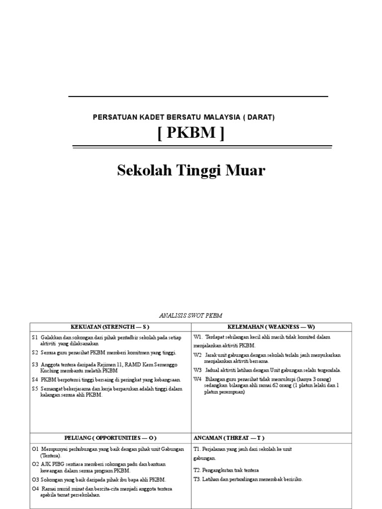 Plan PKBM | PDF