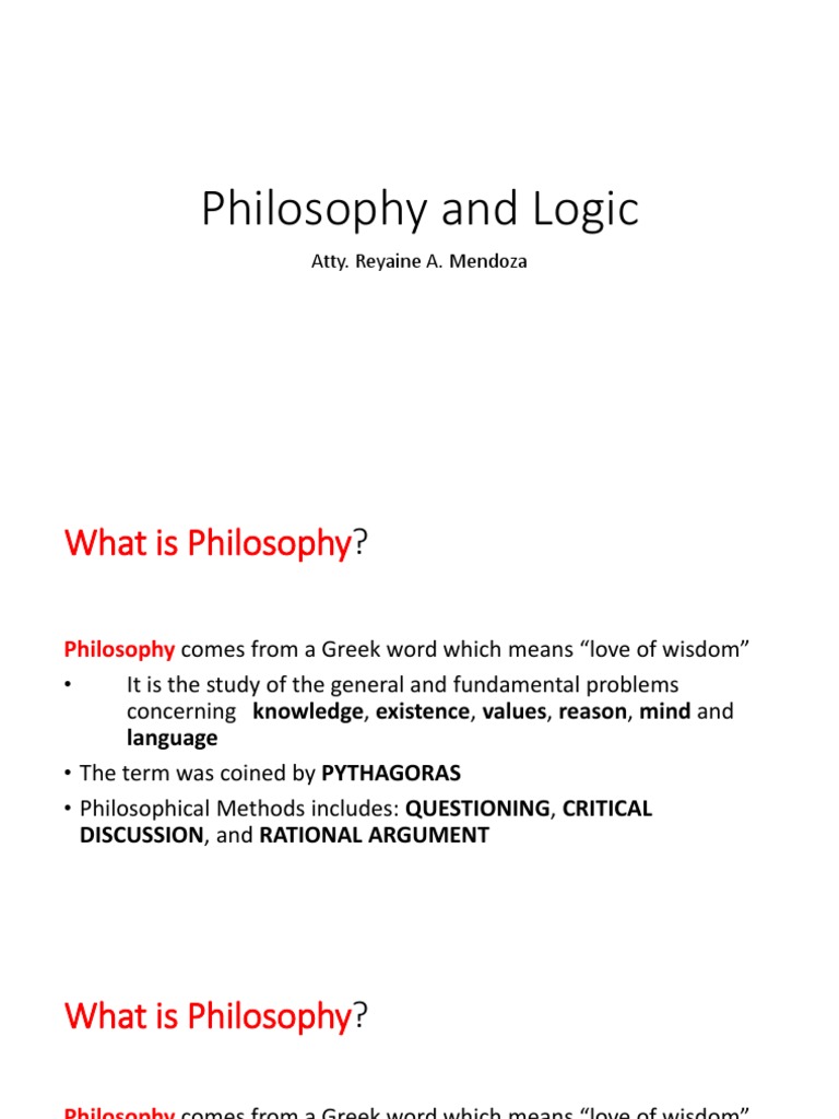 Philosophy and Logic Fundamentals | PDF | Reason | Plato