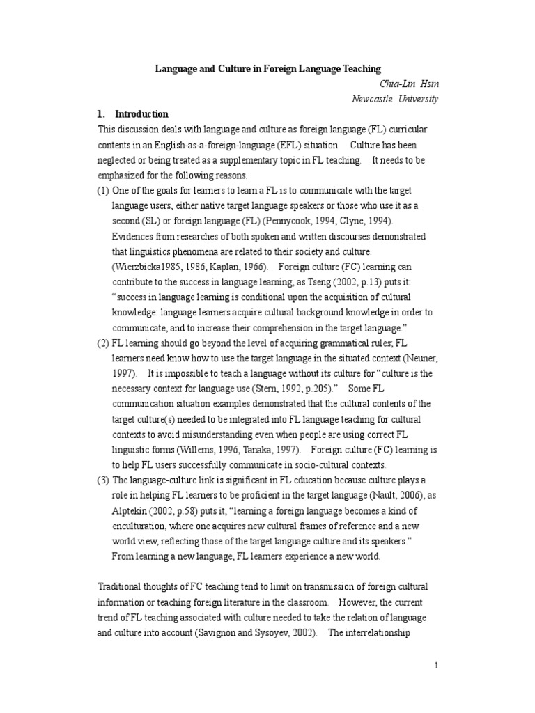 Language and Culture PDF | PDF | Cross Cultural Communication | English ...