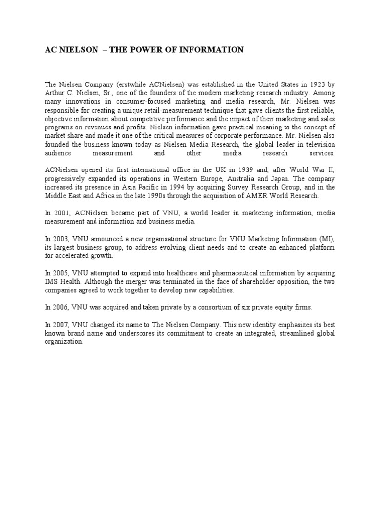 Ac Nelson (Imc) | PDF | Retail | Marketing Research