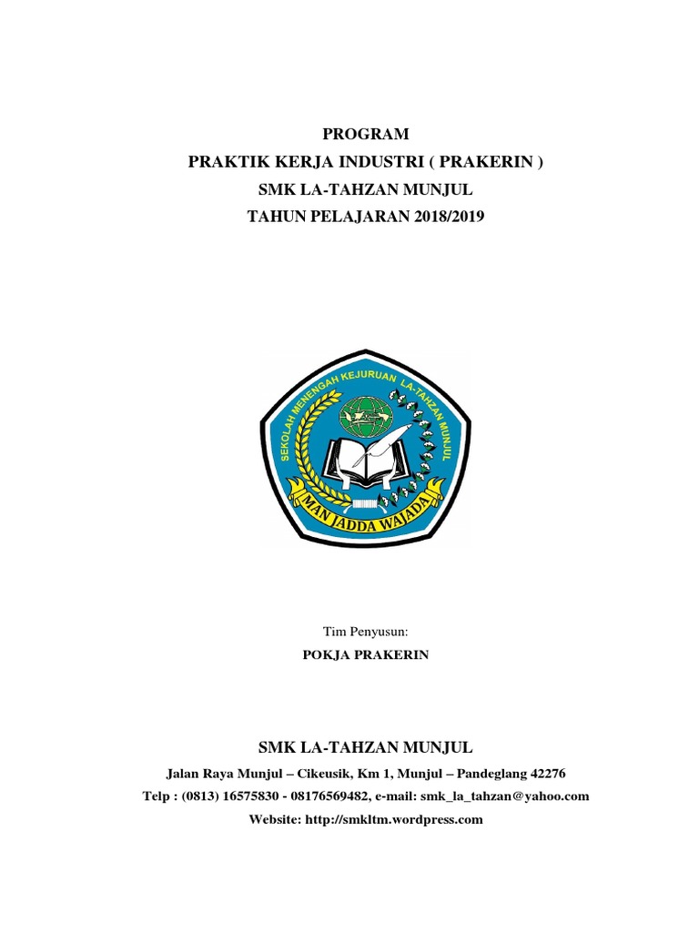 Program Kerja Prakerin 2018-2019 | PDF