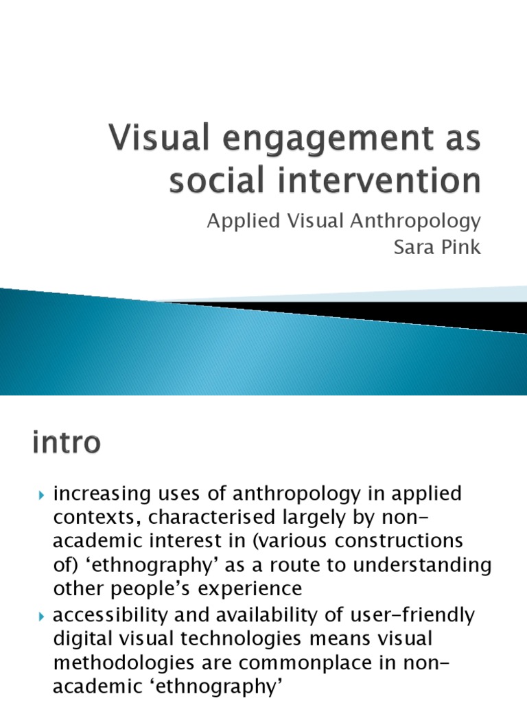 Visual Engagement As Social Intervention | PDF | Anthropology | Ethnography