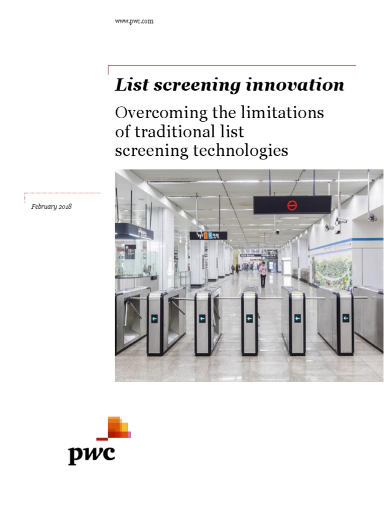 PWC Screening Innovation PDF | PDF | Automation | Business Process