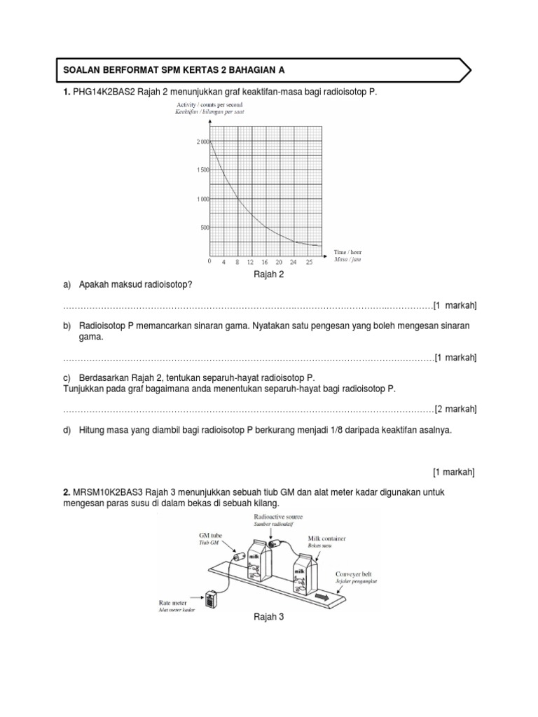 Latihan Soalan Berformat SPM Kertas 2 Bahagian A | PDF