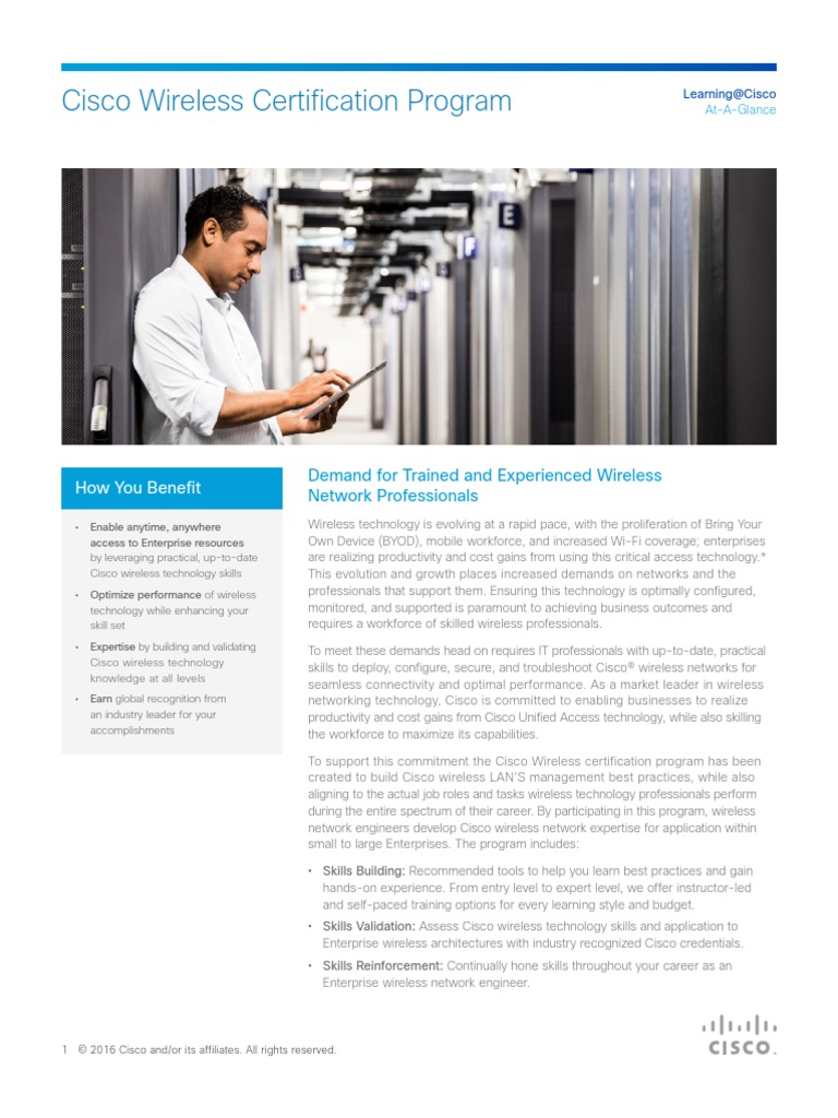 Cisco Wireless Certification Program: How You Benefit | PDF | Cisco ...