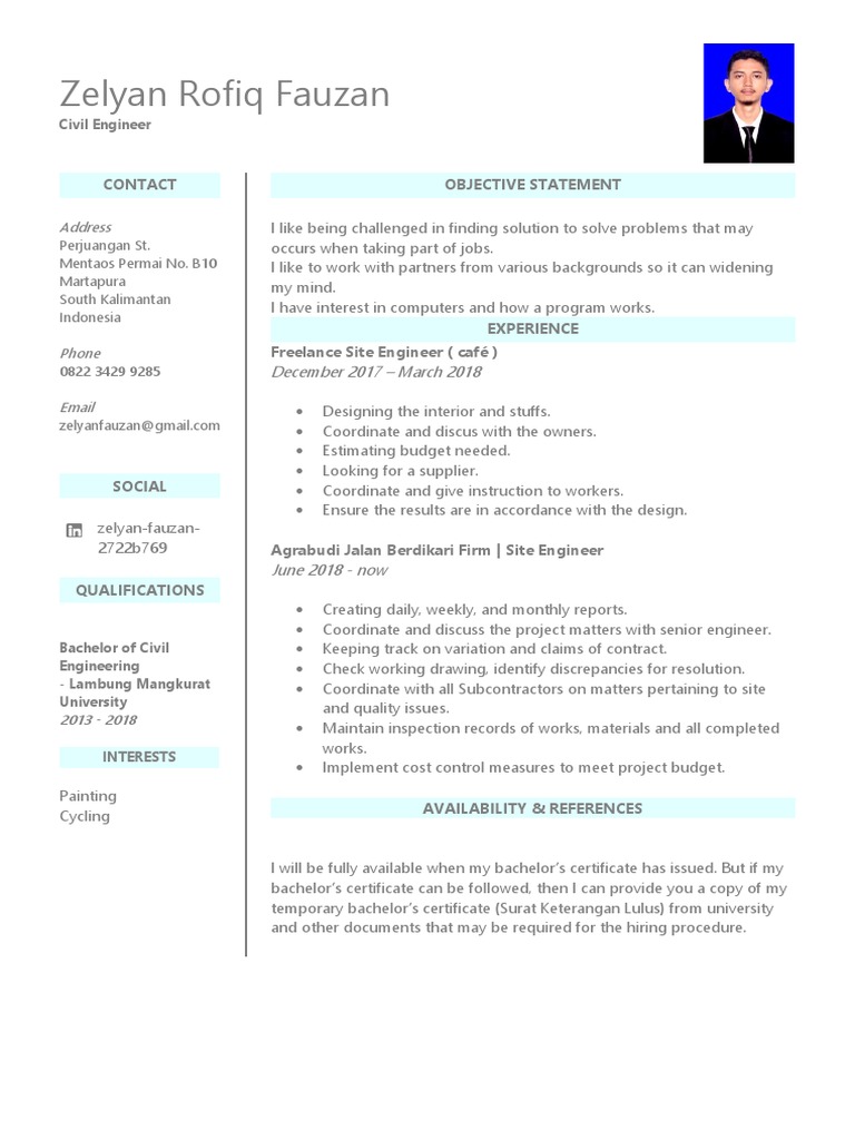 CV Fauzan %28eng%29 PDF | PDF | Engineer | Business