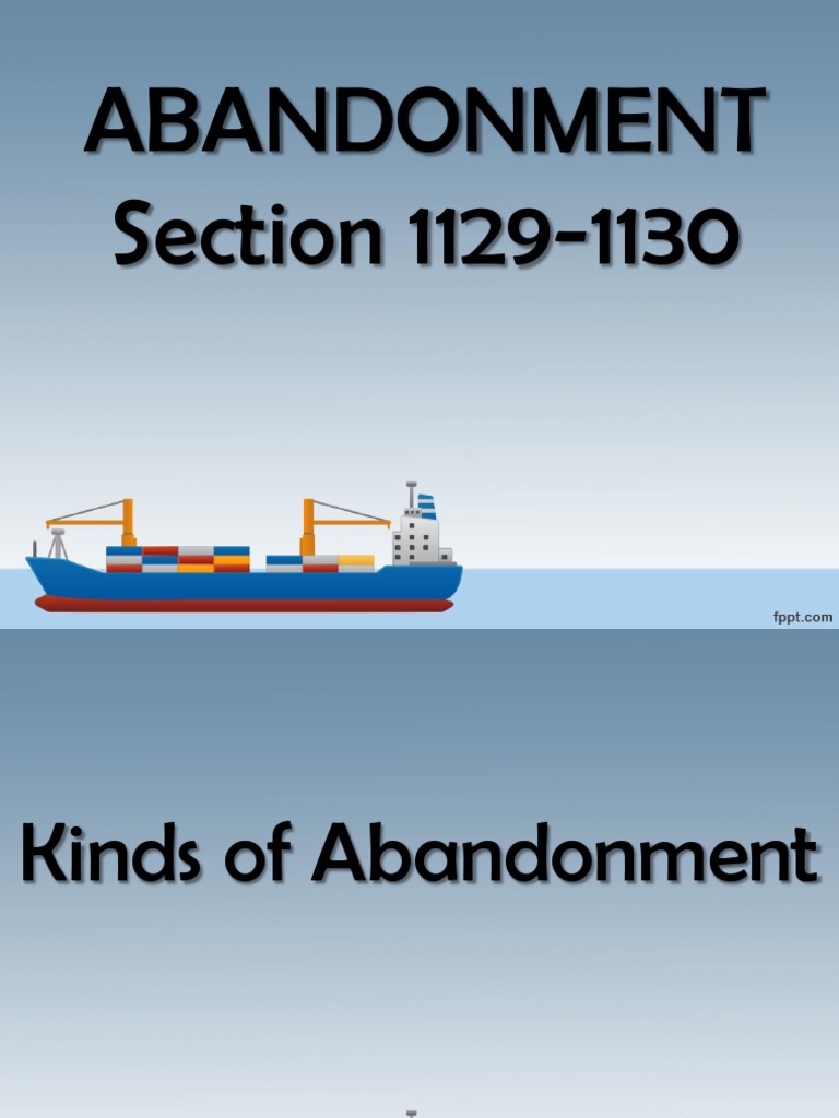 Abandonment Pdf Customs Private Law 5426