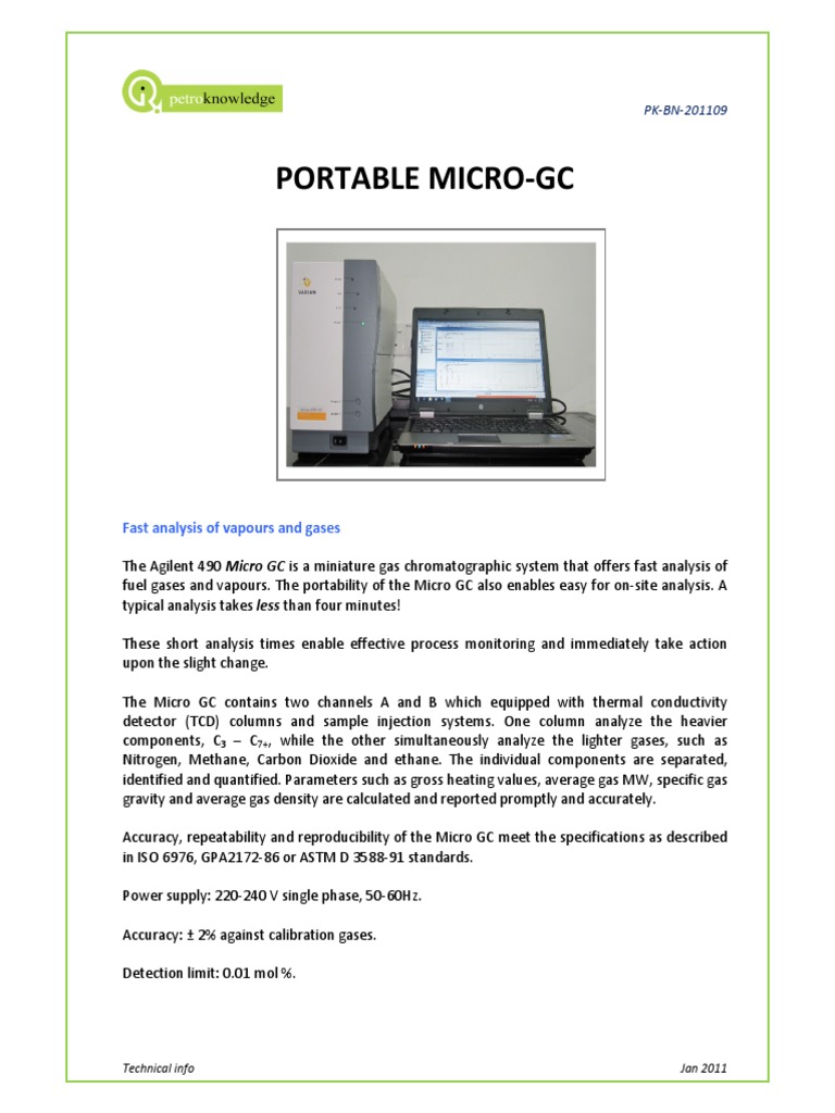 Portable Micro-Gc: Fast Analysis of Vapours and Gases | PDF | Chemistry ...
