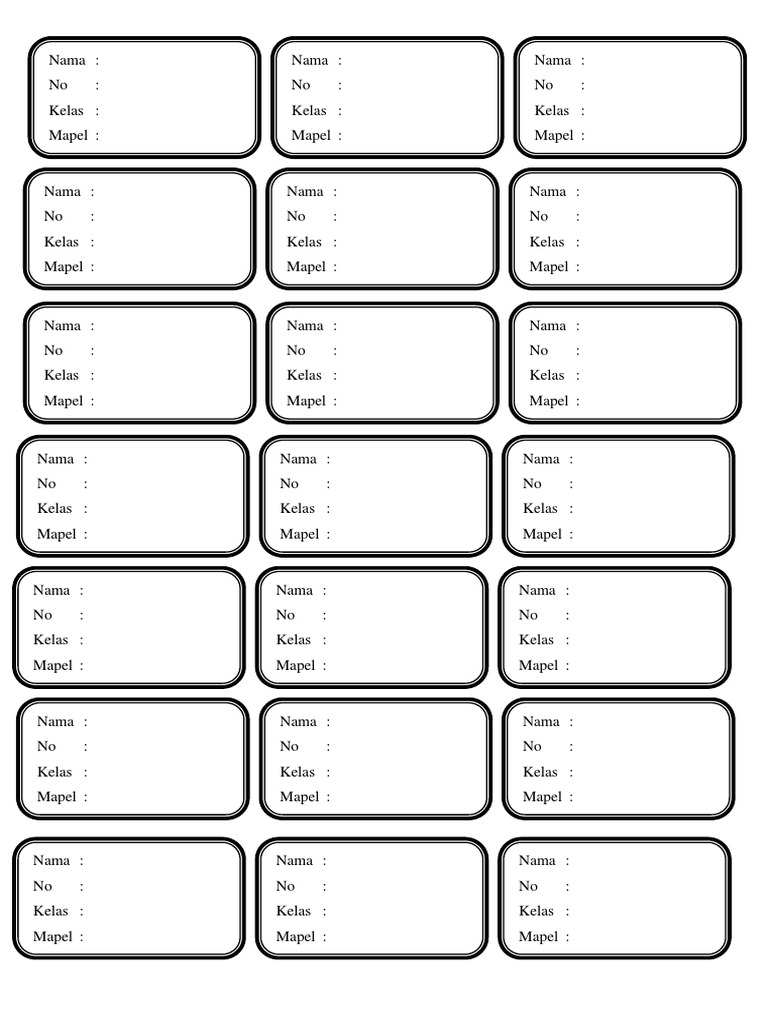 Nama No Kelas Mapel | PDF