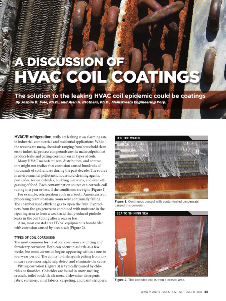 A Discussion of HVAC Coil Coatings | PDF | Corrosion | Hvac