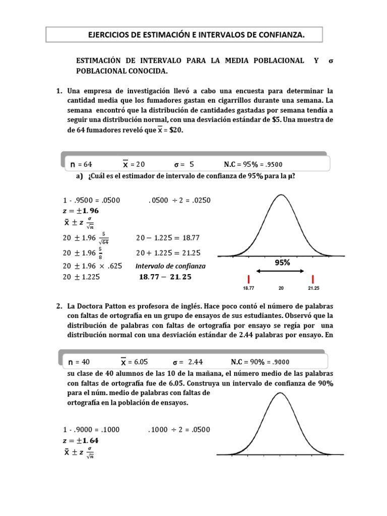 Ejercicios de Estimacion de Intervalo o Intervalos de Confianza 8 | Intervalo de confianza ...