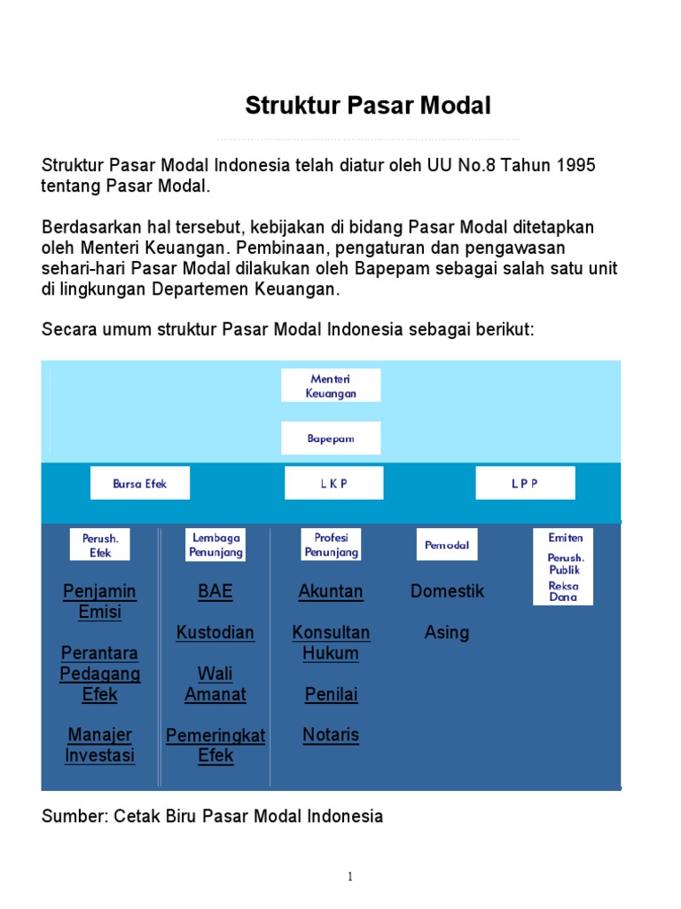 Struktur Pasar Modal | PDF