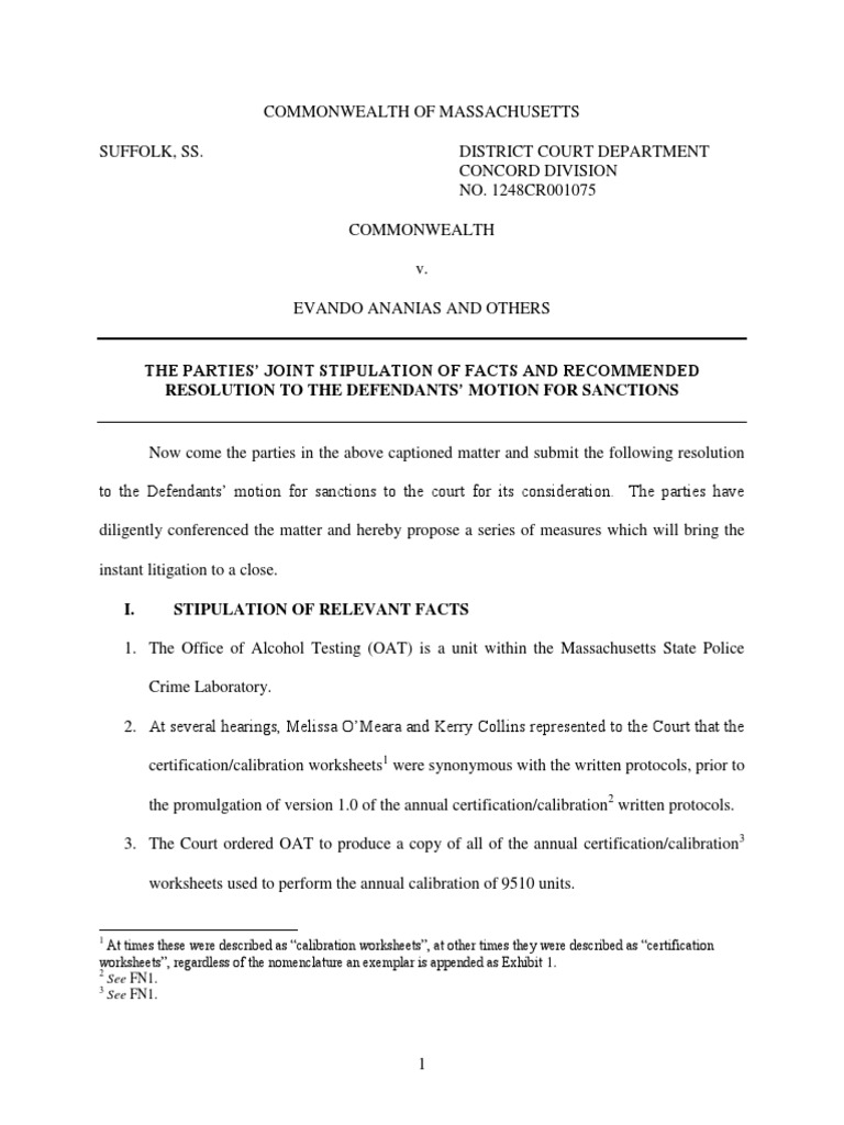 Massachusetts District Attorneys Agreement To Suspend Use of ...