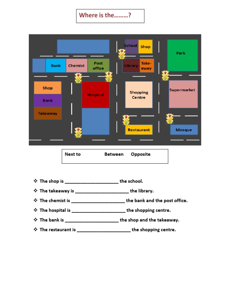 Prepositions of Place in City Maps | PDF | Self-Improvement | Wellness