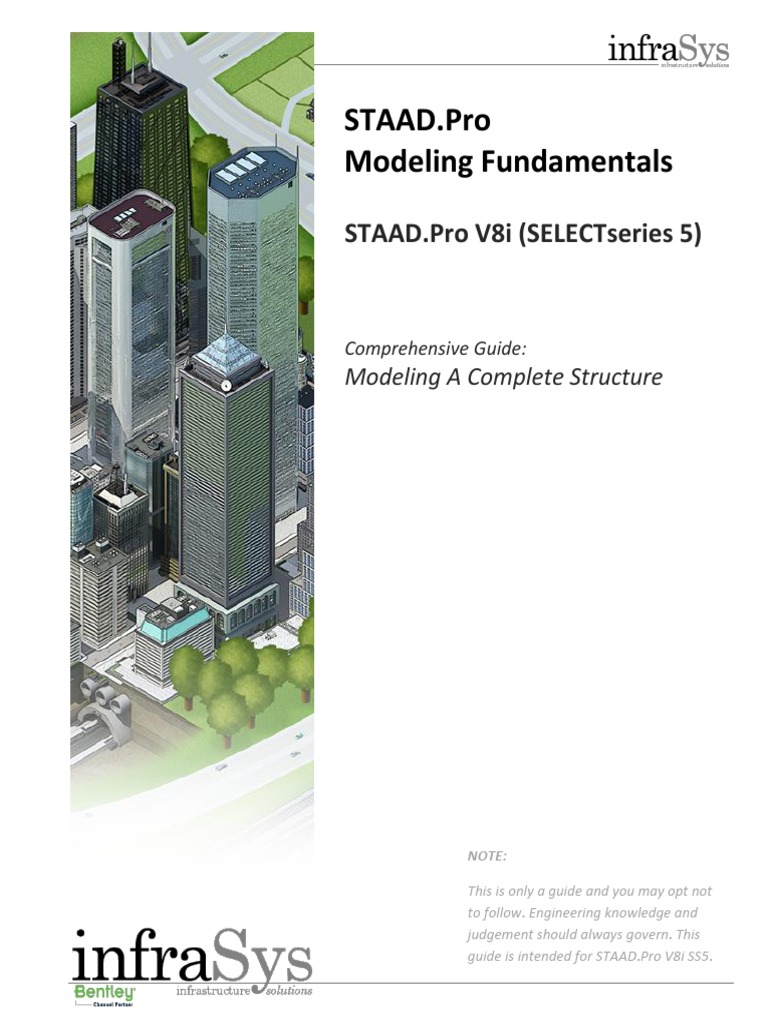 STAAD.Pro V8i Modeling Guide | PDF | Menu (Computing) | Icon (Computing)