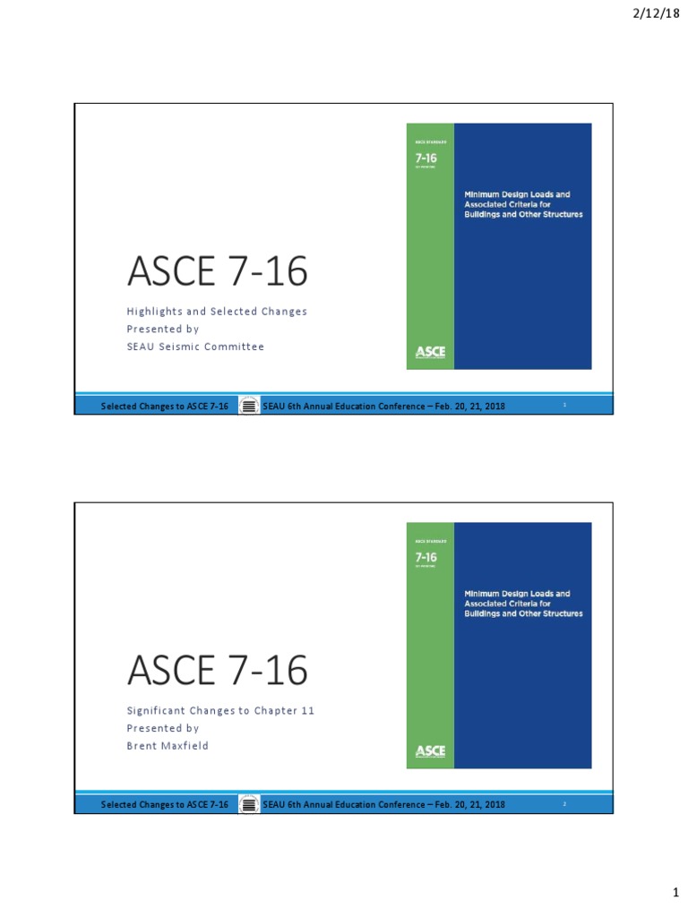 ASCE 7-16 Seismic Design Changes | PDF | Mechanics | Civil Engineering