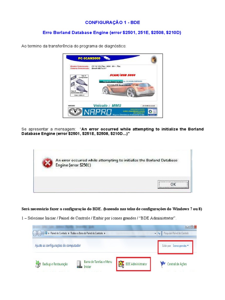 Borland Database Engine Error 2501 251E 2508 210D | PDF | Negócios ...