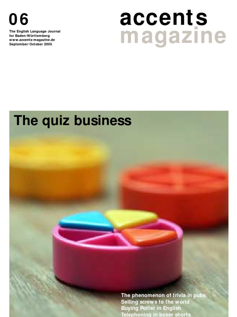 Accents Magazine - Issue 06 | PDF | Pub Quiz | Pub