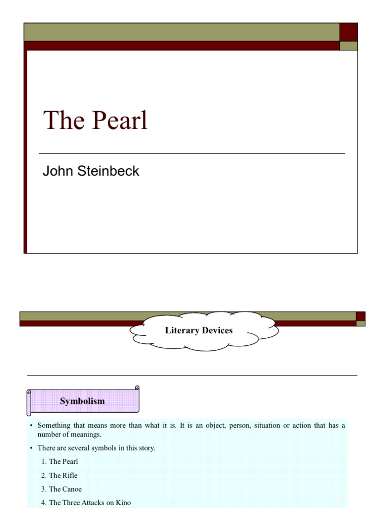 The Pearl Literary Devices | PDF