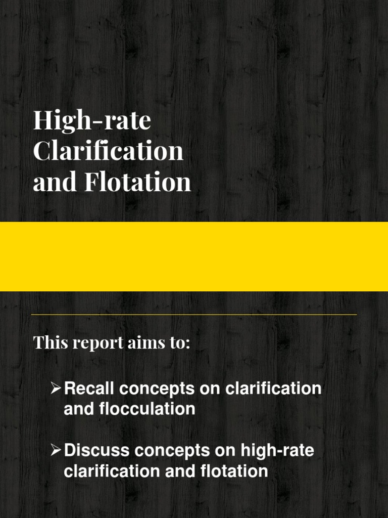 Highrate Clarification and Flotation | PDF | Transparent Materials ...