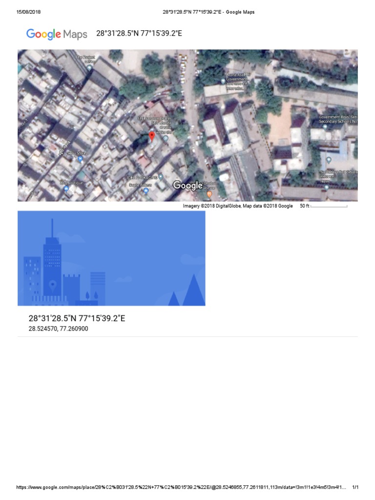 28°31'28.5 - N 77°15'39.2 - E - Google Maps | PDF