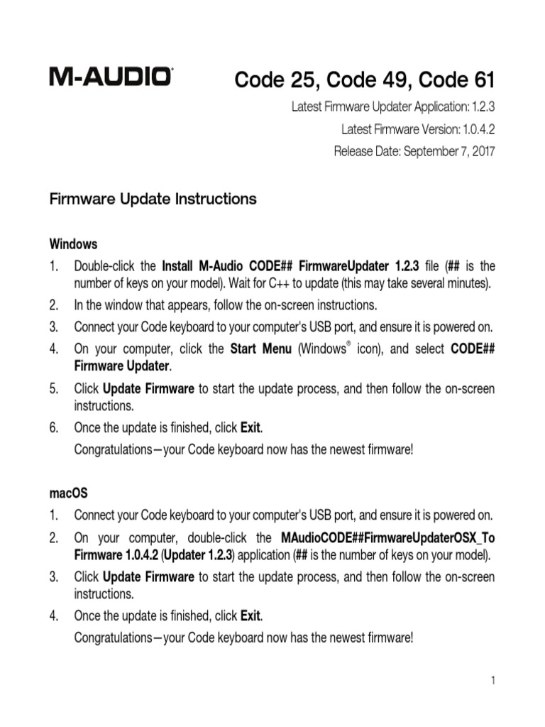 Code Series - Firmware v1.2.3 Read Me PDF | PDF | Computer Keyboard ...