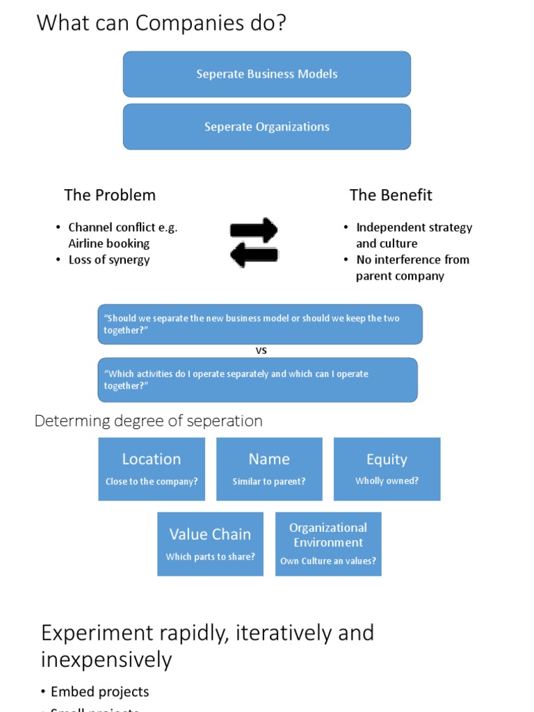 Business Model Separation Guide | PDF | Business Model | Leadership