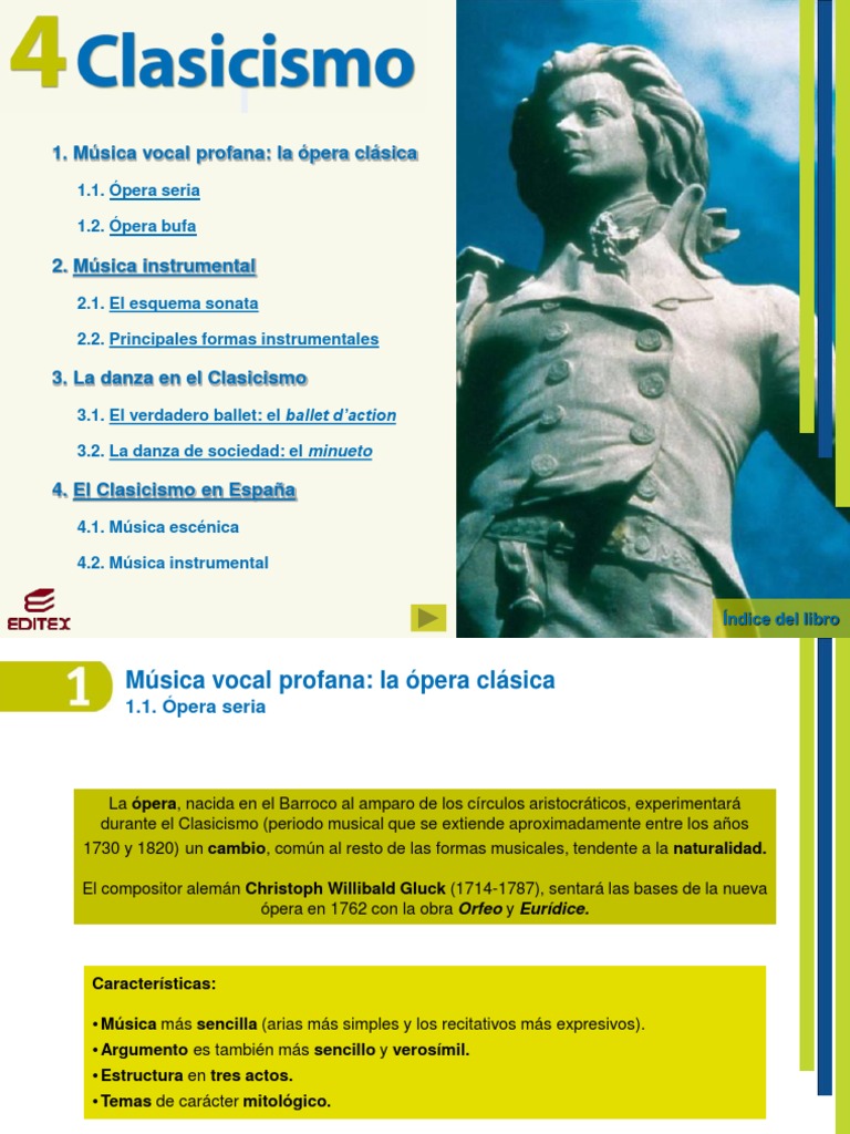 El Clasicismo | PDF | Periodo Clásico (Música) | Sonata