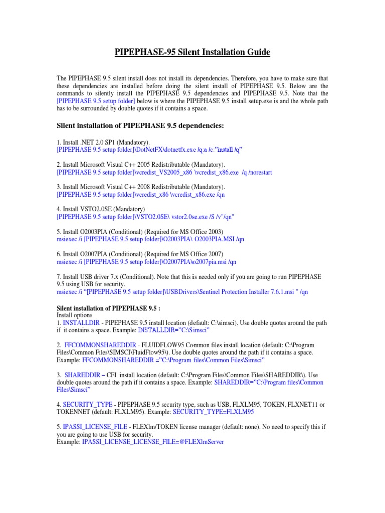 PIPEPHASE Silent Install Guide | PDF | Icon (Computing) | Computer File