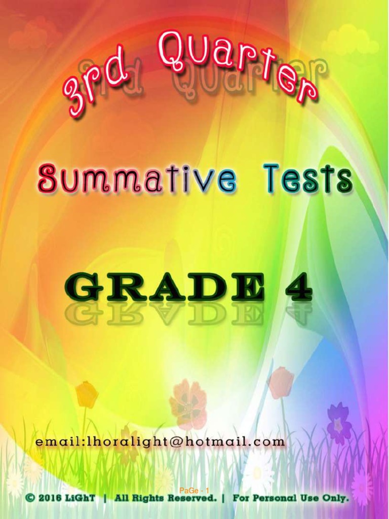 q3 Summative Tests | PDF