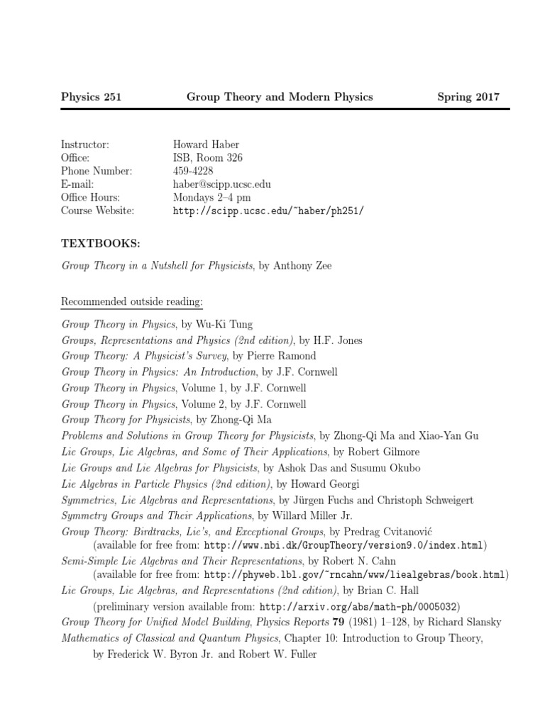ph251 17 | PDF | Group (Mathematics) | Group Theory