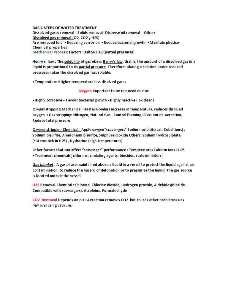 Basic Steps of Water Treatment | PDF | Solubility | Filtration