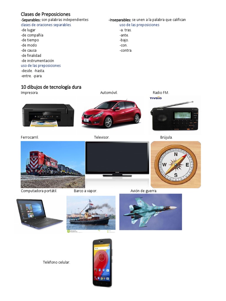 Clases de Preposiciones | PDF