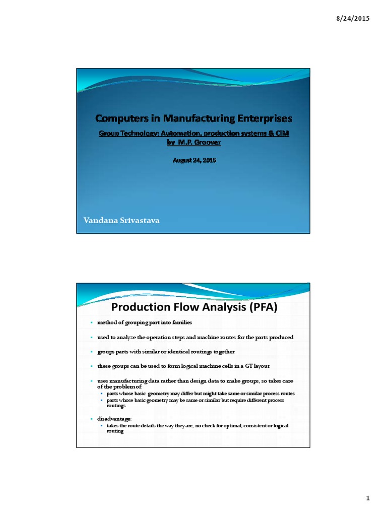 Analysis of Production Flow and Machine Cell Design Using Group ...