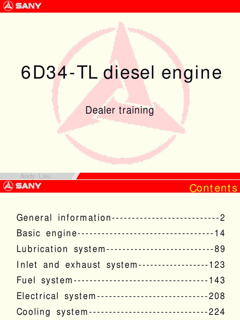 Mitsubish Engine 6D34 PDF | PDF | Cylinder (Engine) | Piston