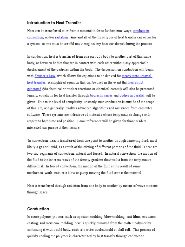 Introduction To Heat Transfer: Conduction Convection Radiation | PDF ...