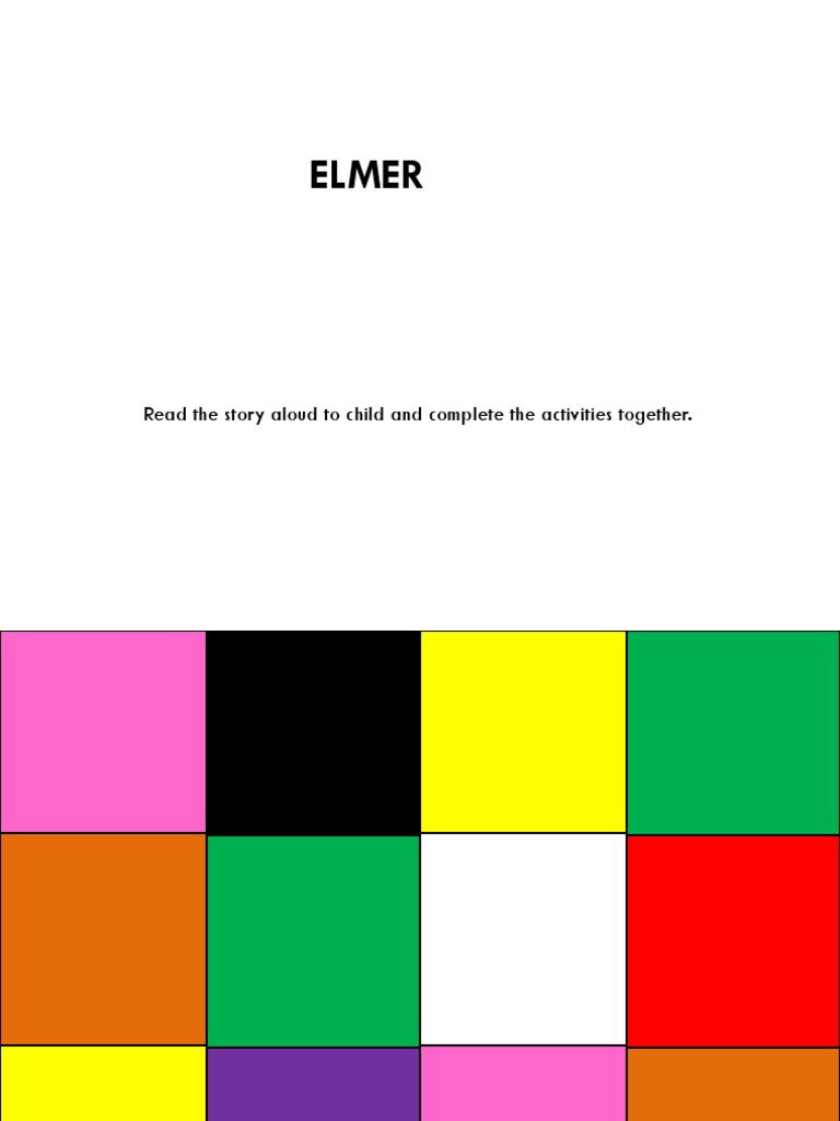 Read and explore the story of Elmer the Patchwork Elephant | PDF
