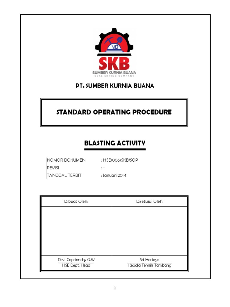 Sop Blasting | PDF