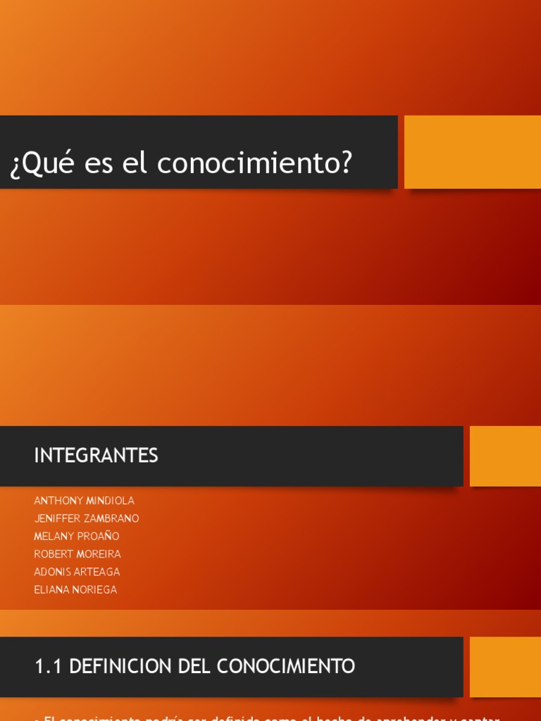 Qué Es El Conocimiento | PDF | Dualismo | Conocimiento