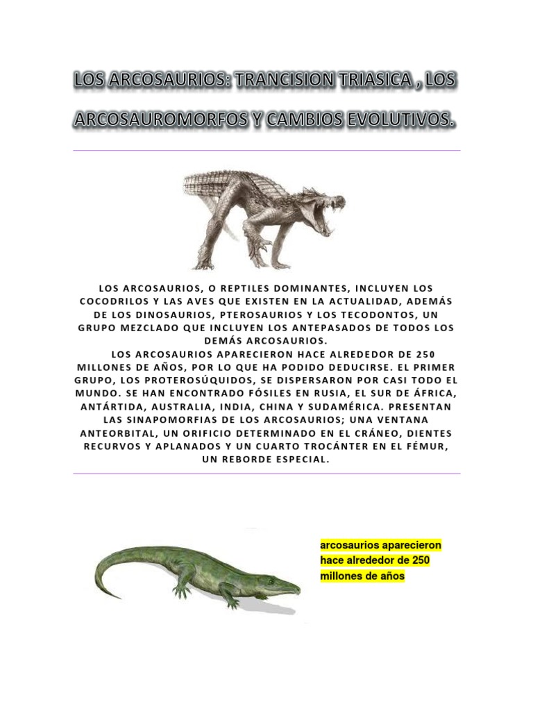 Los Arcosaurios | PDF | Naturaleza