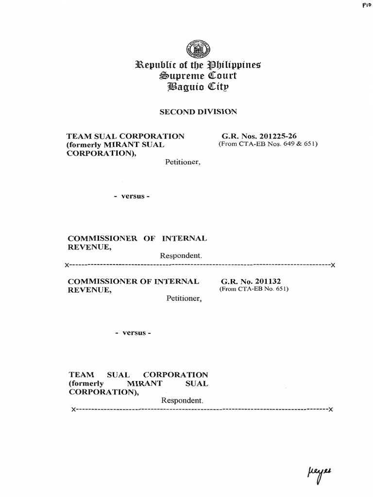 Team Sual Corporation v. CIR | PDF | Value Added Tax | Tax Credit